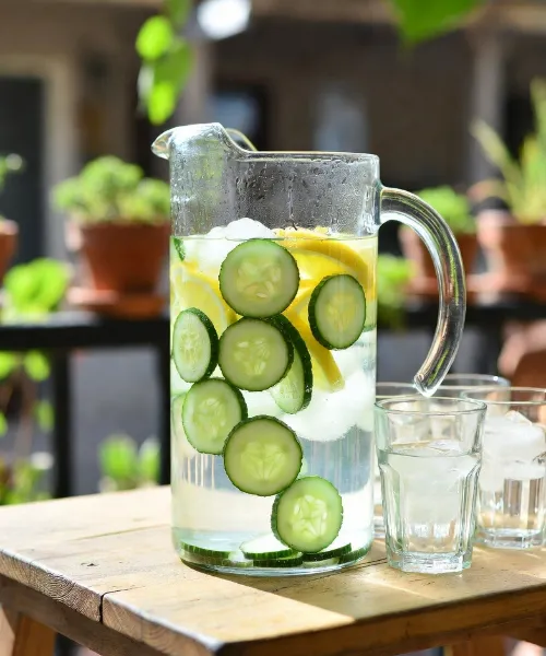 Agua de pepino con limón - Recetas Fáciles
